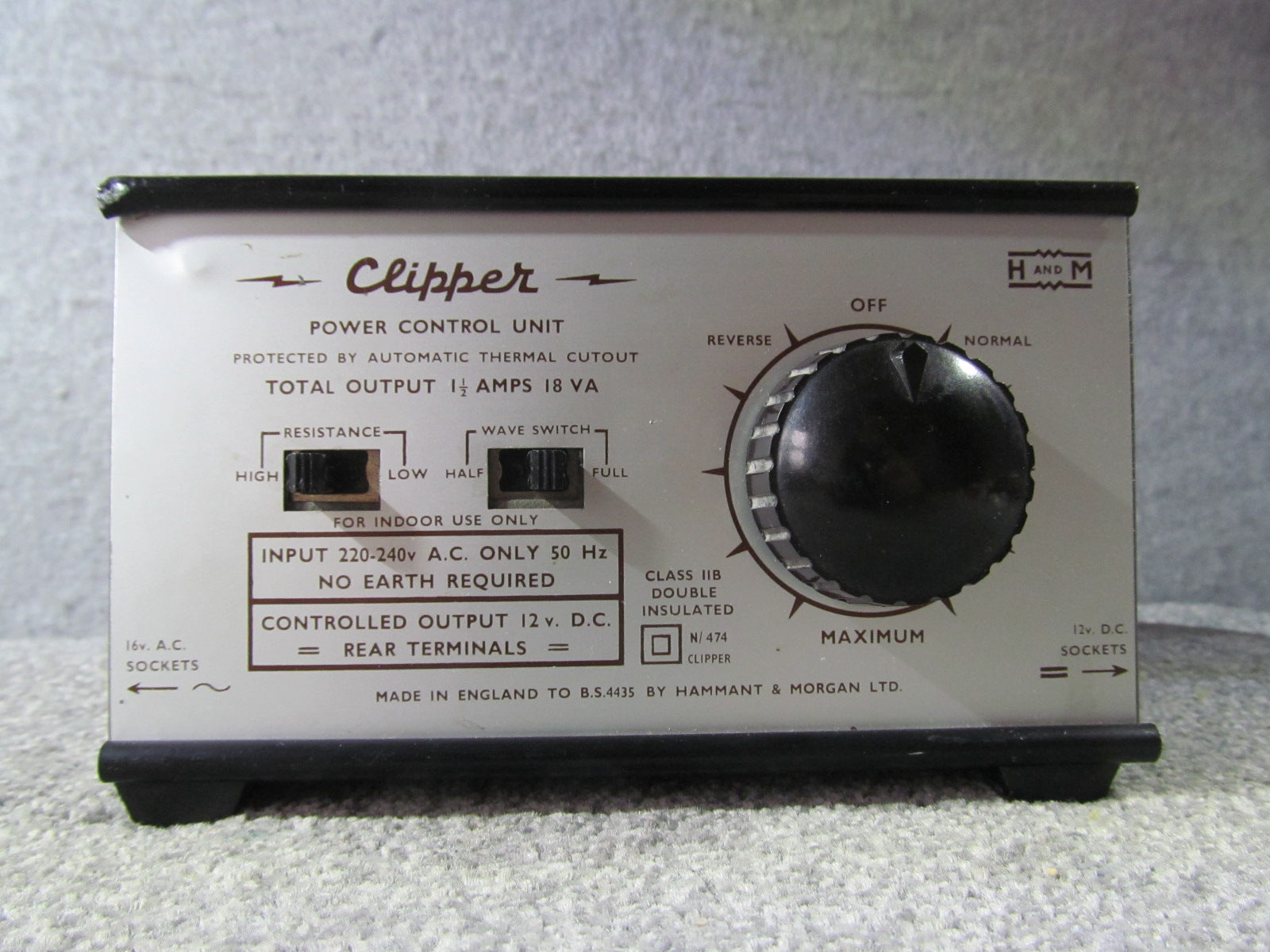 Hammant and Morgan Clipper. Single Track Controller. Tidy Condition ...